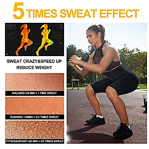 SCARBORO Sauna Sweat Pants for Women High Waist Compression Slimming Weights Thermo Legging Workout Body Shaper Sauna Suit