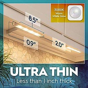 Brilliant Evolution Wireless LED Under Counter Lights 4 Pack with 2 Remote Controls, Under Counter Light Fixtures, Touch Light - Battery Operated Lights with Remote (4pk, 80 Lumens)