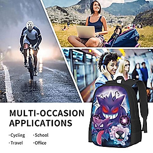 NoogYent Backpack, Anime Adjustable Shoulder Straps Laptop Backpack Simple Large Capacity Backpack Travel Bag, One Size (11629)