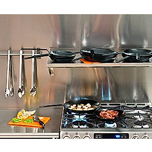 Lodge Manufacturing Company CRS10HH61 Carbon Steel Skillet, 10-inch, Black/Orange