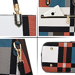 TIBES Handbags for Women Ladies Tote Shoulder Bags Satchel Top Handle Satchel Purse 3 pcs Set in Pretty Color Combination