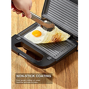 Reemix 3-in-1 Waffle, Grill & Sandwich Maker, Panini Press Grill and Waffle Iron Set with Removable Non-Stick Plates, Perfect for Cooking Grilled Cheese, Tuna Melts, Burgers, Steaks and Snacks, Black (3 in1 Sandwich Maker All Stainless Steel)