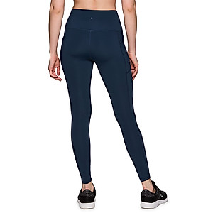 RBX Active Women's Squat Proof Full Length Gym Running Yoga Leggings Deep Teal F22 L