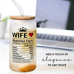 Gifts for Wife from Husband - Wife Gifts - Wedding Anniversary for Her, Mothers Day Gifts for Wife, Wife Birthday Gift Ideas - I Love You Gifts for Her, Romantic Gifts for Her - 16 Oz Can Glass