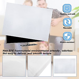 2 Pcs TV Cover for Moving Foam Flat Screen TV Cover Waterproof and Weatherproof TV Protection Moving Supplies 30 x 40'' TV Display Screen Protector for TV Moving, Storage, or Renovation Fits to 43"