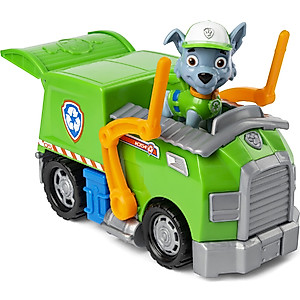 Paw Patrol, Rocky’s Recycle Truck Vehicle with Collectible Figure, for Kids Aged 3 and Up