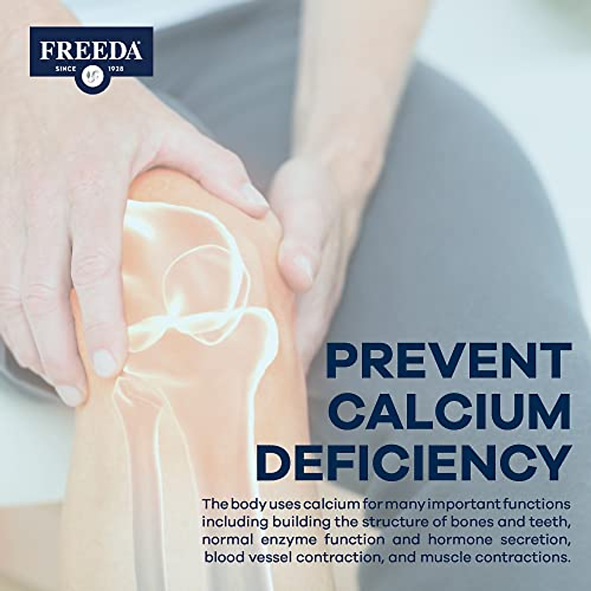 Freeda Calcium Phosphate Powder - Kosher Calcium Supplement for Men & Women, Animal Bone Health & Joint Support for Dogs & Cats - Calcium and Phosphorus Supplement - Calcium Without Vitamin D, 16oz