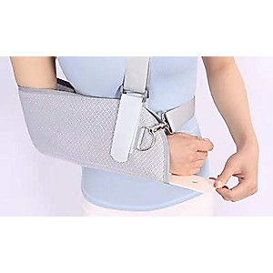 Mesh Shoulder Sling Arm Brace for Torn Rotator Cuff Injury Right Left Support Adjustable Immobilizer with removable stay support Stabilizer for Elbow, Wrist, Thumb Injuries, Medium