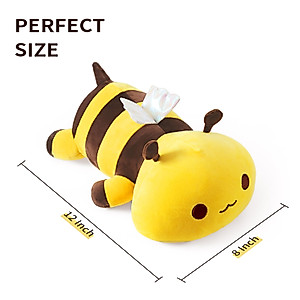 Onsoyours Cute Bee Plush, Soft Stuffed Animal Honey Bee Plush Toy Pillow for Kids (Yellow, 13")