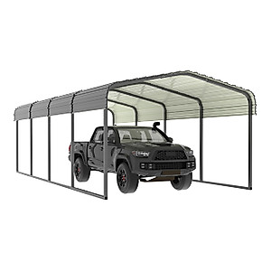 VEIKOU 12' x 20' Carport, Upgraded Metal Carport with Heavy Duty Thicken Steel Roof, Extra Large Car Port for Cars, Car Shelter & Shade
