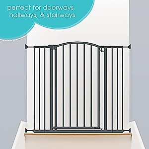 Summer Extra Tall Decor Safety Baby Gate, Gray – 36” Tall, Fits Openings of 28” to 38.25” Wide, 20” Wide Door Opening, Baby and Pet Gate