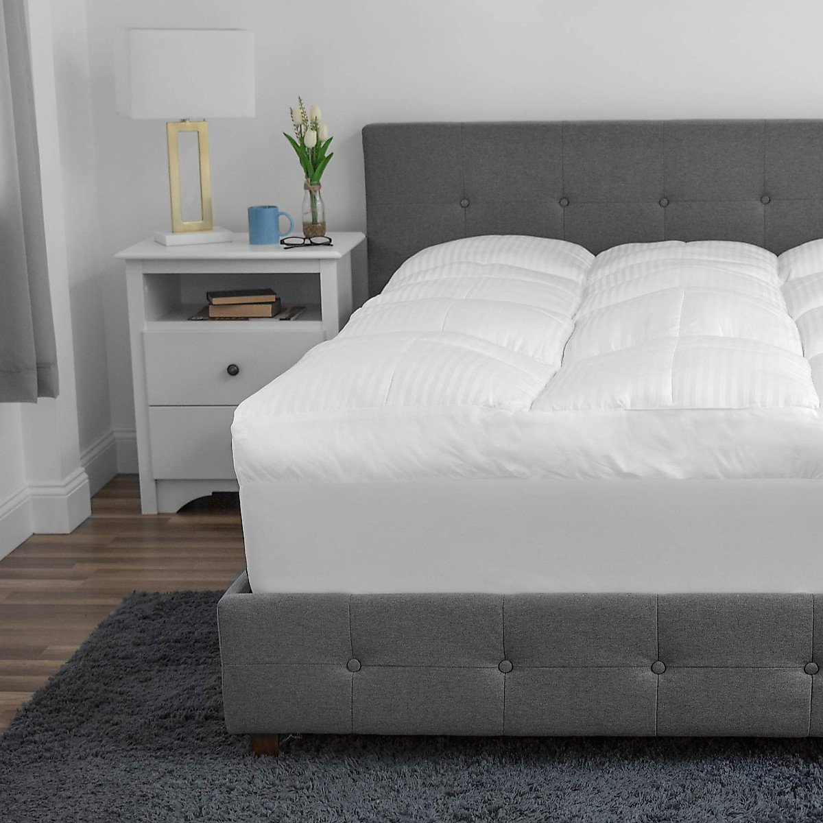 SensorPedic Tencel Mattress Topper, Twin, White