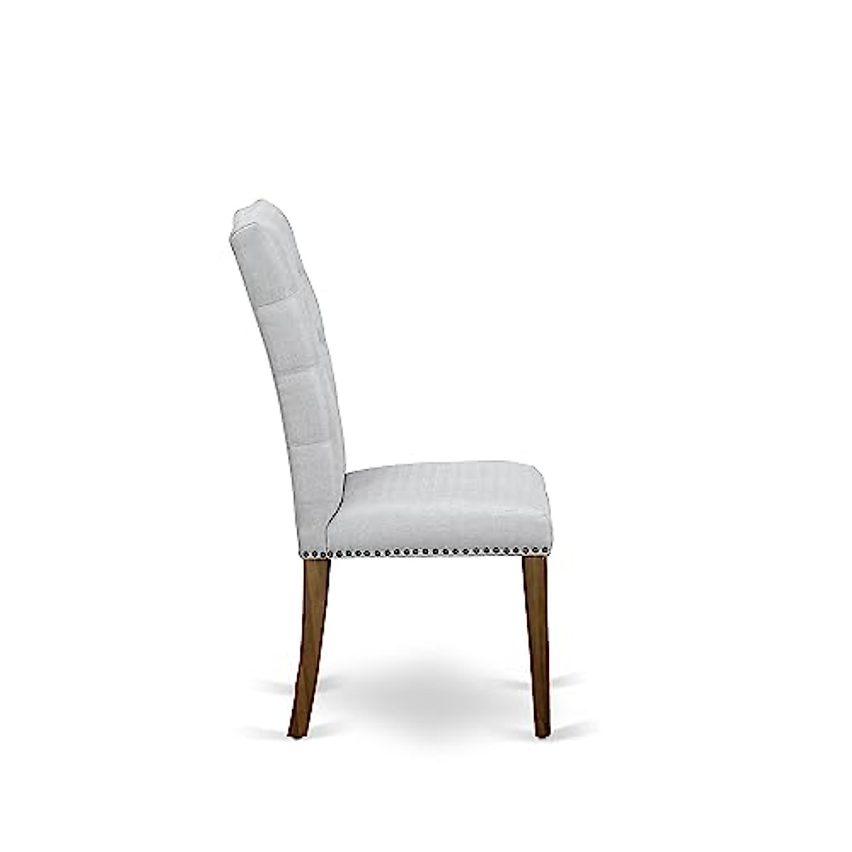 East West Furniture DLEL3-AWA-05 3 Piece Kitchen Table & Chairs Set Consist of a Round Dining Table with Dropleaf and 2 Upholstered Parson Chairs, 42x42 Inch, Antique Walnut