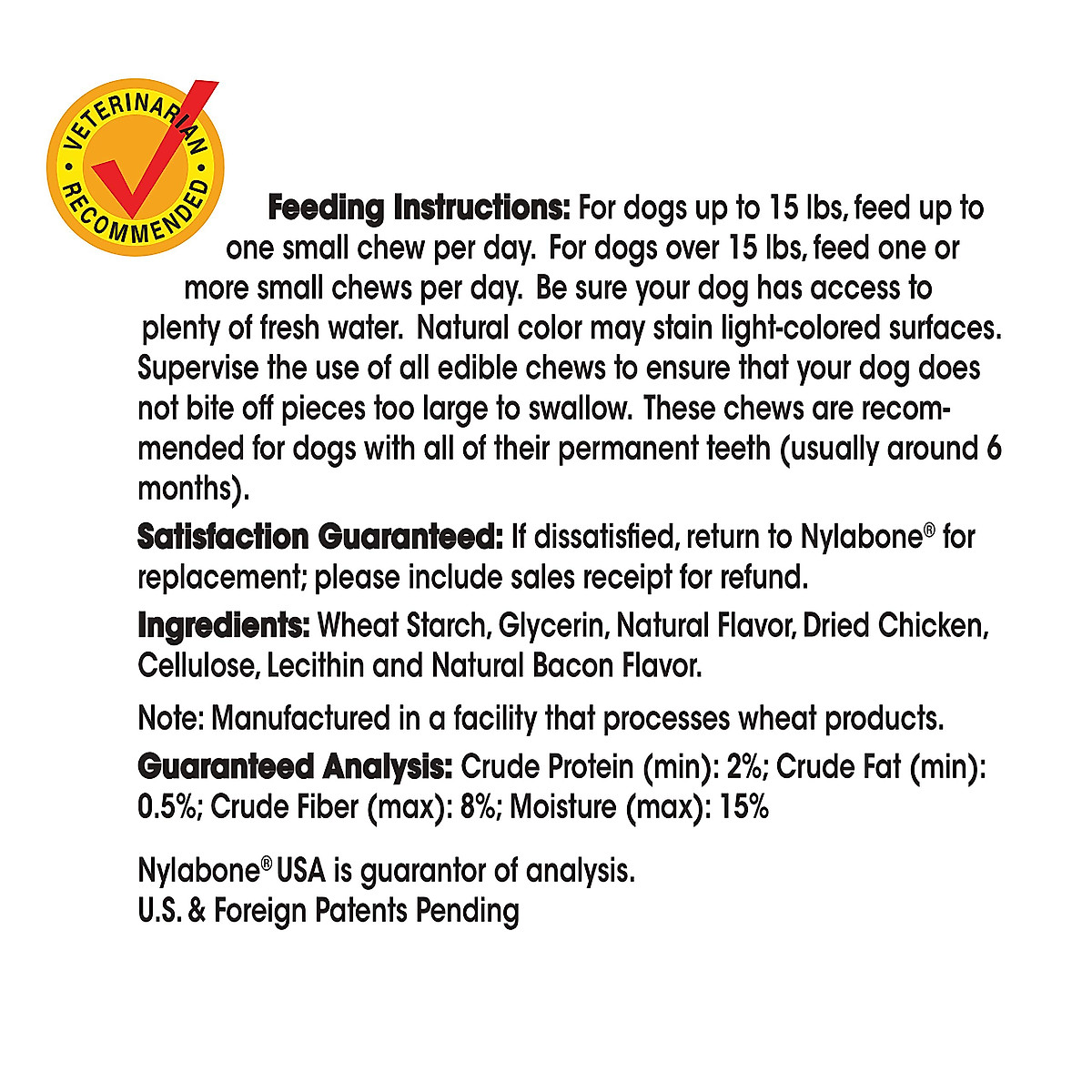 Nylabone Nubz Budz Natural Long Lasting Edible Dog Chews 20 Count Small - Up to 30 lbs.