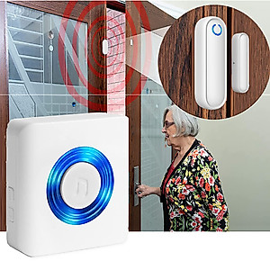 YisTech Caregiver Pager Door Alarms for Dementia Patients/Kids Safety/Home Security,Door Sensor Alarm for Elderly/Business/Home/Store/Mailbox