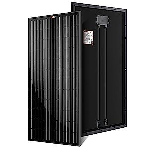 RICH SOLAR 100 Watt 12 Volt Premium Monocrystalline Solar Panel All Black