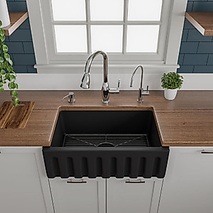 ALFI brand AB3018HS-BM Kitchen Sink, Black Matte
