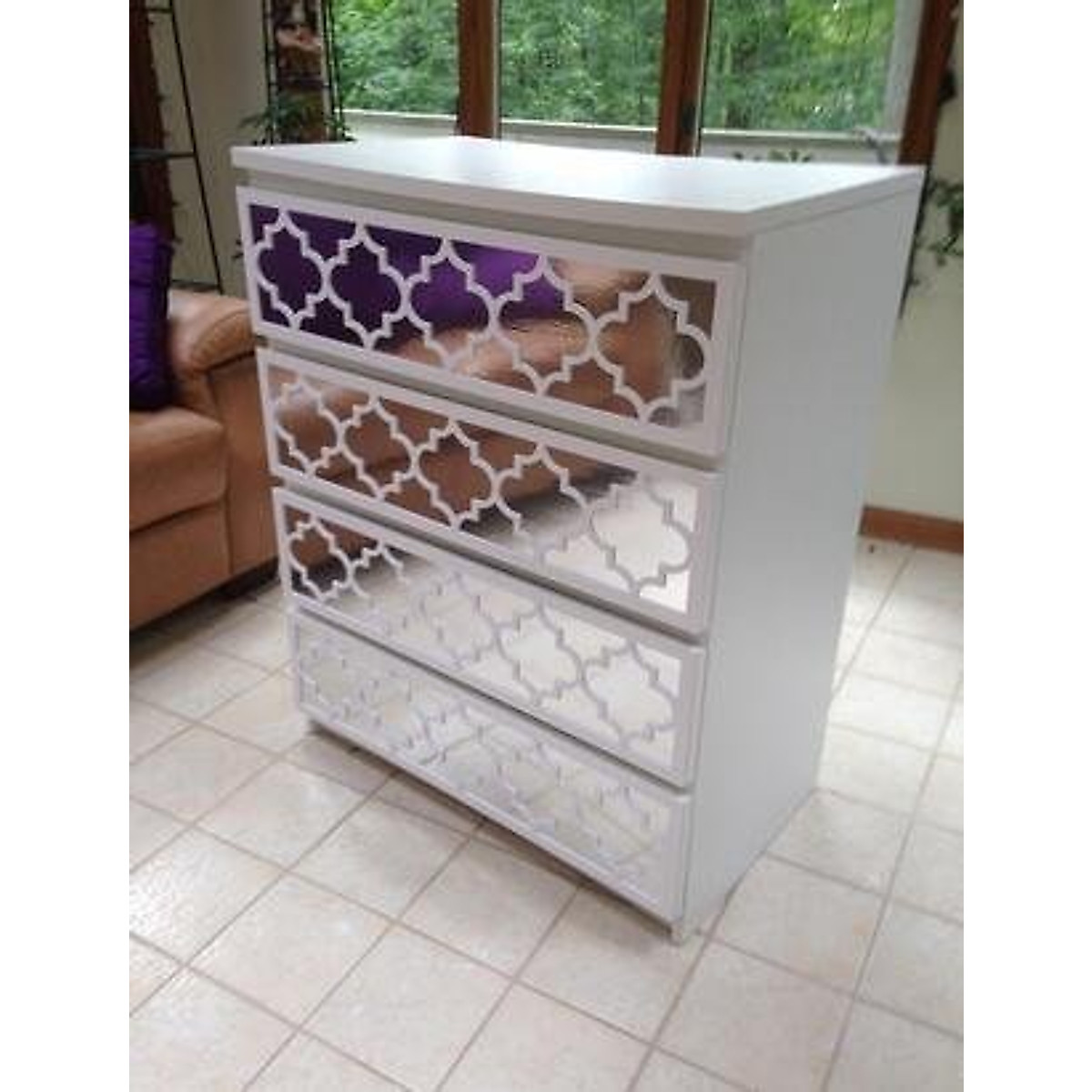 Simplemuji 15inch by 79inch Self-Adhesive Reflective Chrome Silver Vinyl Wrap Sticker Decal Film Sheet