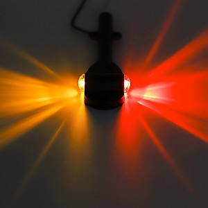 Partsam 2Pcs RED AMBER LED Trailer Fender Lights Bullet LED Clearance Marker Light Left Right Amber Front Red Rear