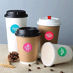 PARLAIM 500pcs Thank You Stickers 6 Color 1.5" Thank You for Supporting My Small Business Stickers Thank You Business Stickers Roll Small Thank You Labels for Business