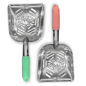 Felix & Fido Mighty Scoop Cat Litter Scoop – All Metal Scoops for Kitty Litter Boxes – Sifter, Deep Shovel, Solid Core – Corrosion Resistant Litter Box Cleaner 13 x 5.6 x 1.6 in.