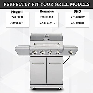 Yiming Grill Replacement Parts for Home Depot Nexgrill 4 Burner 720-0830H, 720-0783E, BHG 720-0783H, 720-0783W Grill Parts. Stainless Steel Heat Plates, Burners and Igniters for Ken/More 122.33492410