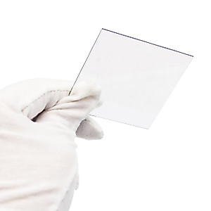 Huanyu 10 ohms ITO Indium Tin Oxide Conductive Coated Glass Low Resistance for Lab Use (30x30x1.1mm, 60)