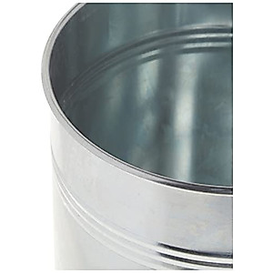 Tablecraft Galvanized Storage Canister with Lid, 5.5" x 9.25" (88 oz), Silver