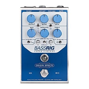 Origin Effects BASSRIG Super Vintage Bass Preamp Effects Pedal, BR-SV
