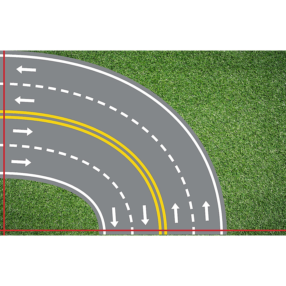 Vinyl Card Road Tiles Paper Road City Town Play Custom Driving Road and Parking Lot for 1/64 Ho Scale Car Track Builder for Kids Best Birthday Gifts Toys Boys Girls Ages 3+ Size of each Tile 12x 12 in