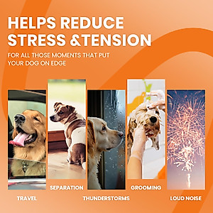 HOOLOO Calming Chews for Dog Anxiety Relief-Natural Puppy Calming Treats Help Manage Stress and Promote Relaxation,Made in USA-120 Chews