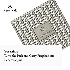 Snow Peak Fireplace Coal Bed - Charcoal Grill Tool - Evens Cooking Temperature - Steel - 5.3 Ibs - Medium