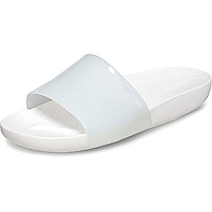 Crocs Women's Splash Slides Sandal, White, 6
