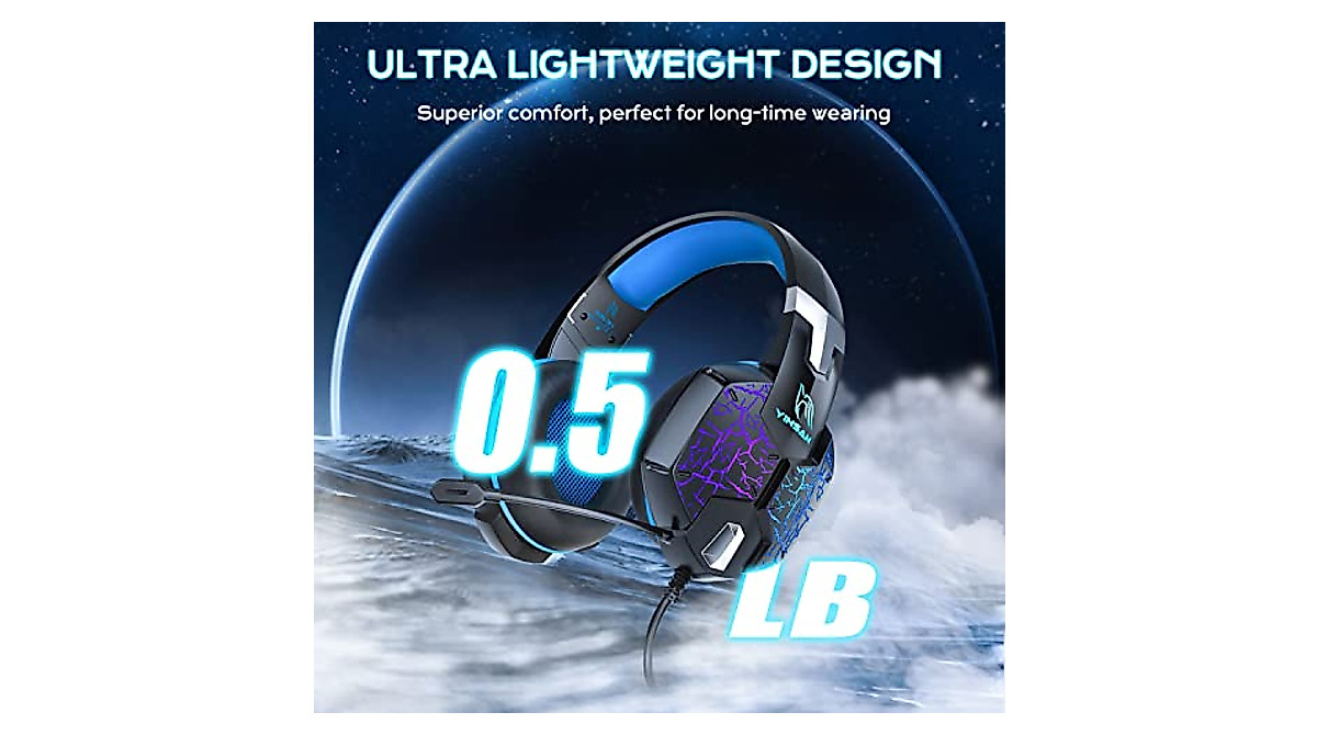 YINSAN Gaming Headset - Surround Sound & Noise-Cancelling