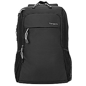 Targus Intellect Advanced Laptop Backpack for Lightweight Water-Resistant Slim Travel with Padded Back Support, Quick Access Stash Pouch, Protective Sleeve for 15.6-Inch, Black (TSB968GL)