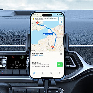 BESULEN Phone Mount for Car, Air Vent Cell Phone Holder Hands Free Cradle, Universal Stable Easy Clamp Phone Holder Mount, Fit iPhone 14 13 12 Pro Max and More Smartphones (Carbon Fiber)