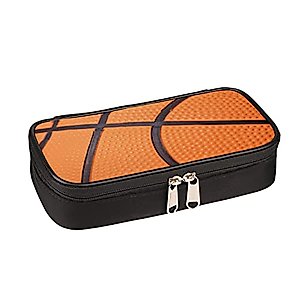 Basketball Pencil Case Basketball Large Capacity Pencil Pouch Simplicity Pencil Box Pencil Bag Pen Case Large Stationery Organizer Bag with Zipper for Kids Boy Girls School Office Supplies