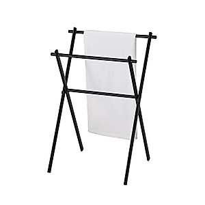 Kings Brand Furniture - Metal Freestanding 2-Tier Bathroom Towel Rack Stand, Black