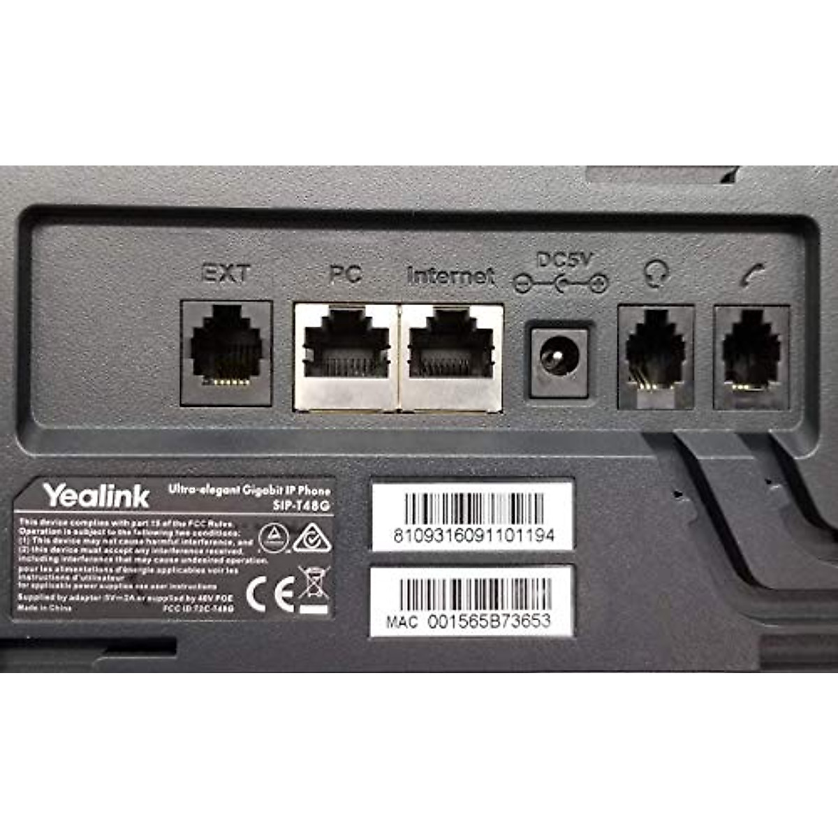 Yealink SIP-T48G Gbit VoIP Phone Ultra-Elegant Touchscreen (Renewed)