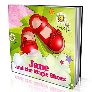 Personalized Story Book by Dinkleboo The Magic Shoes Girls 0 to 8 Years Old - Story About Your Daughter’s Magical Adventure - Soft Cover -Smooth, Glossy Finish (8"x 8")