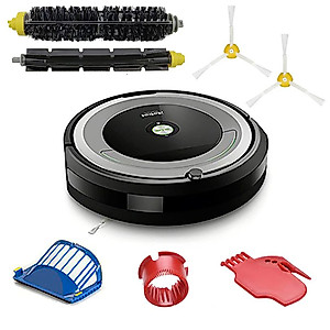 Replacement Parts Kit for irobot Roomba 600 Series 694 676 675 692 695 677 671 690 680 660 650 620 614 610 600 & 500 Series 595 585 564 Vacuum Robot, 1 Set Main Brush, 2 Filter, 4 Side Brushes