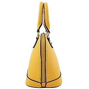 Zip-Around Classic Dome Satchel (Mustard)