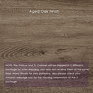 Unineo Farmhouse Fireplace TV Stand up to 65 Inch, Modern Entertainment Center Media Console with 24’’ Fireplace, Sliding Barn Door with Storage Cabinets, Adjustable Flame Effects, Remote Control, Oak