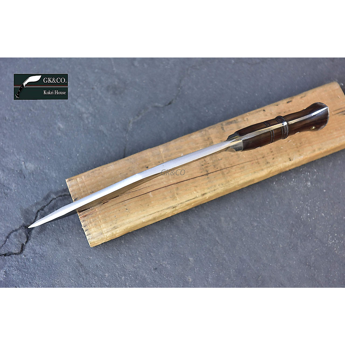 GK&CO. Kukri House Genuine Kukri/Khukuri Knife - 10" Blade Full Tang Panawal Angkhola Village Working Kukri Red Sheath - Handmade in Nepal.