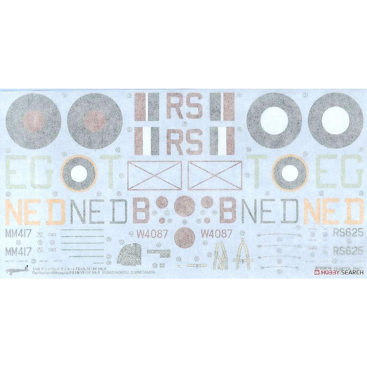 Tamiya 61062 1/48 De Havilland Mosquito FB-MK.6 Plastic Model Airplane Kit