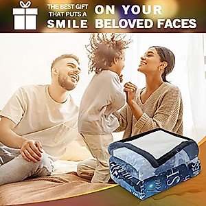 Son Gifts Blanket from Mom, to My Amazing Son Blanket 50" x 60" Birthday Gifts for Son, Ultra-Soft Fleece Moon Wolf Throw Blanket for Son Couch Sofa Travel, Best Graduation Gift Ideas