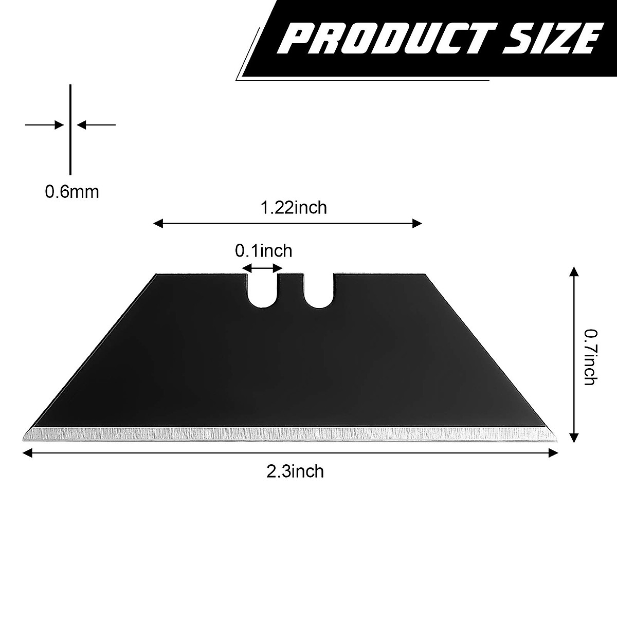 Minatee Utility Knife Blades SK2 High-Carbon Steel Nice Tempered Fixed Blade Knife with Hard Plastic Box, Standard Size Durable Knife Blades for Most of the Standard Utility Knives (40 Pieces)