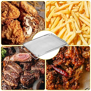 DT251 Air Fry Basket Replacement Compatible with Ninja Foodi DT251, DT201, DT200 Air Fryer Oven, Stainless Steel Air Fryer Basket, Ideal Accessories for Air Frying and Dehydrating, 2 Pack