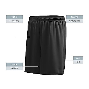 Augusta Sportswear Mens Octane Shorts, Black, Medium US