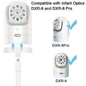 2 Pack Baby Monitor Mount flexible clamp mount Compatible with Infant Optics DXR-8 and DXR-8 Pro Video Baby Monitor Baby Monitors Holder for Crib Nursery Baby Camera Stand Without Tools or Wall Damage